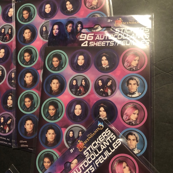 Disney | Other | 48 Disney Descendants Stickers 5 Pack Party Favors ...